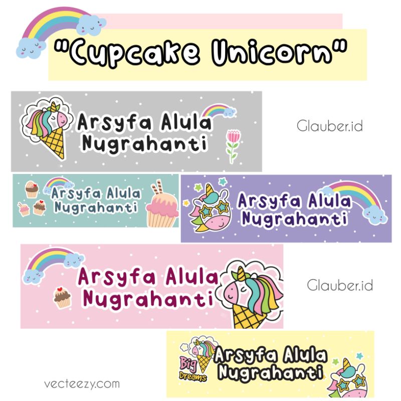 Jual Stiker Nama Custom Waterproof Lucu Label Nama | Shopee Indonesia