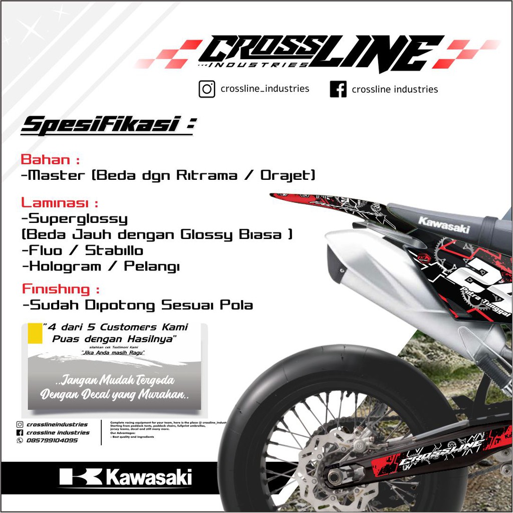 Jual Decal KLX BF 150 Supermoto Decal Sticker Klx Bf Decal KLX BF 150 ...