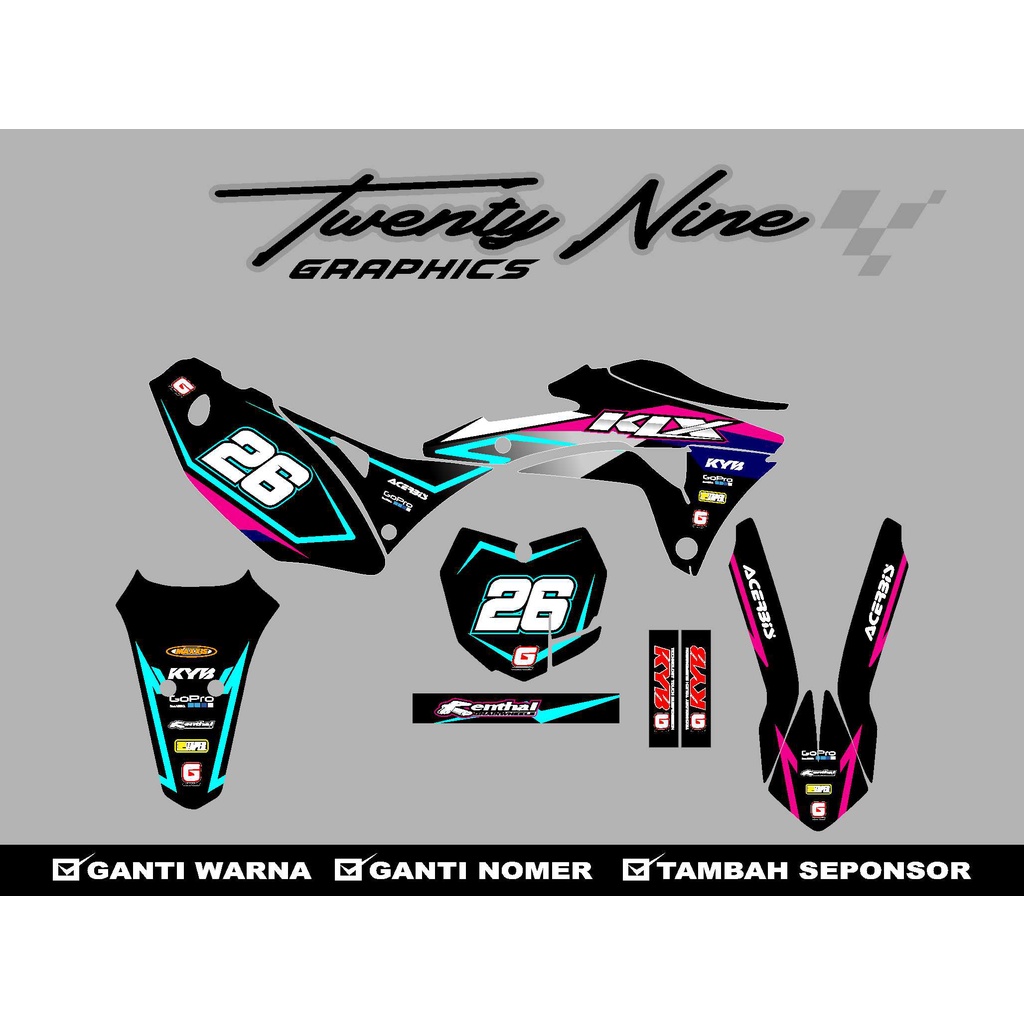 Jual DECAL KLX GORDON FULL BODY COSTUM / DECAL STICKER SUPERMOTO KLX ...