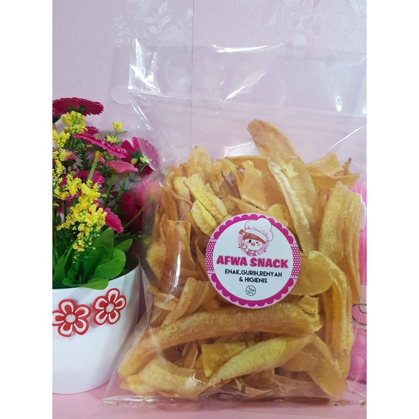 Jual Keripik pisang rasa asin berat 200gram cemilan enak by Afwa snack ...