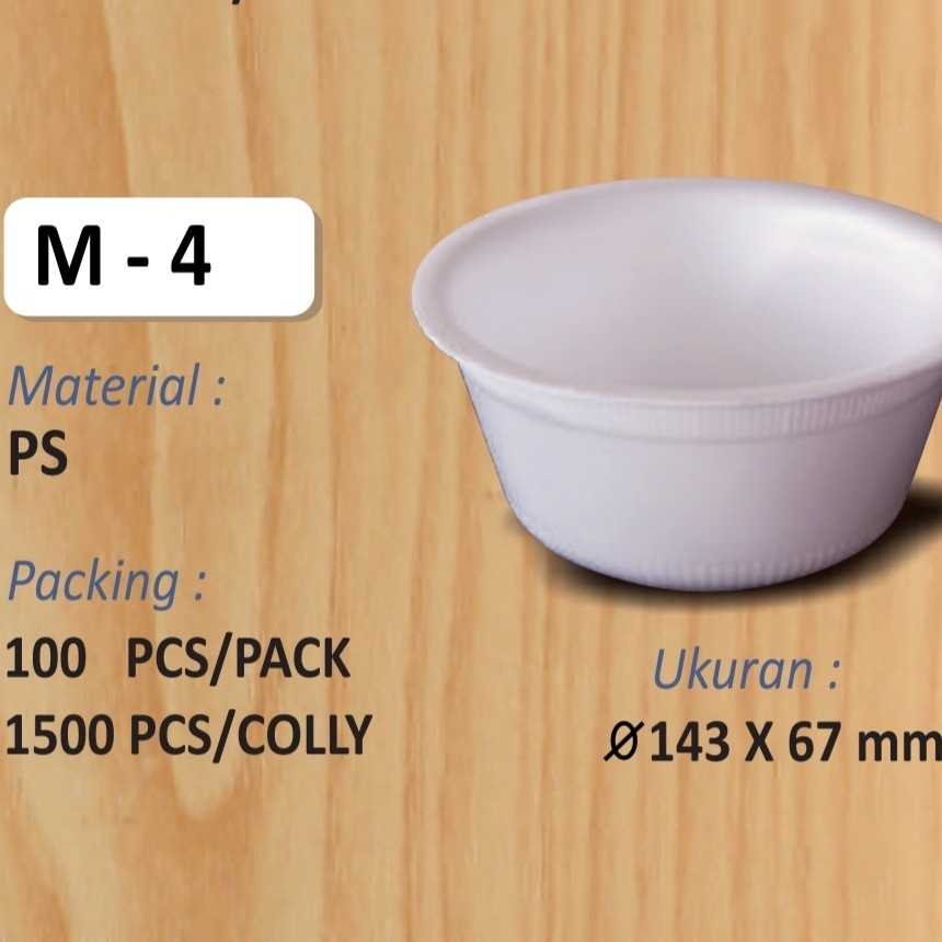 Jual Foam KCS Mangkok M-4 - Sterofoam Mangkuk Sedang m4 isi 100 ...