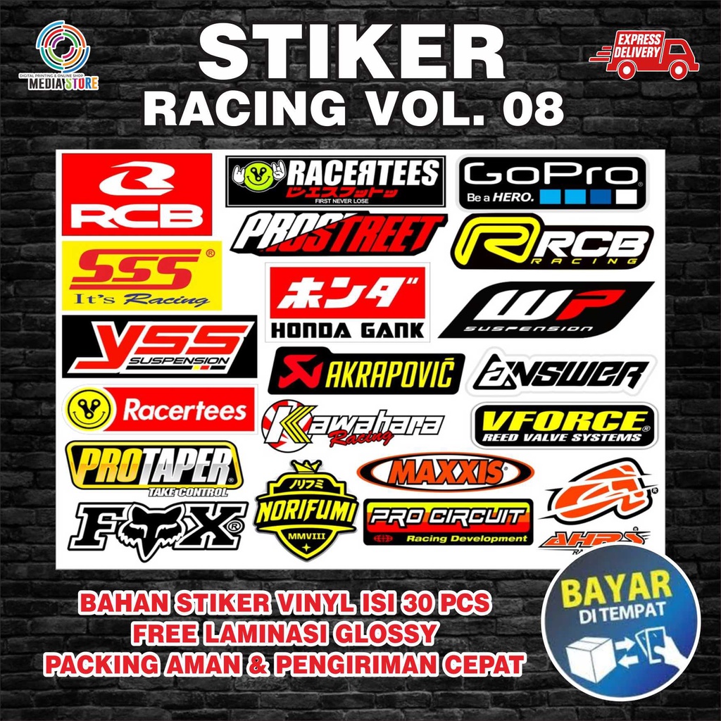 Jual STICKER PACK SPONSOR RACING STIKER PACK VINYL VOL. 008 BISA COD ...