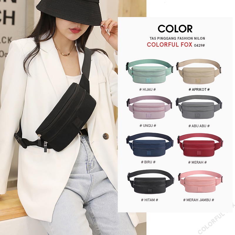 Jual Hathin muii Tas original - tas pinggang colorful fox 0429 produk ...