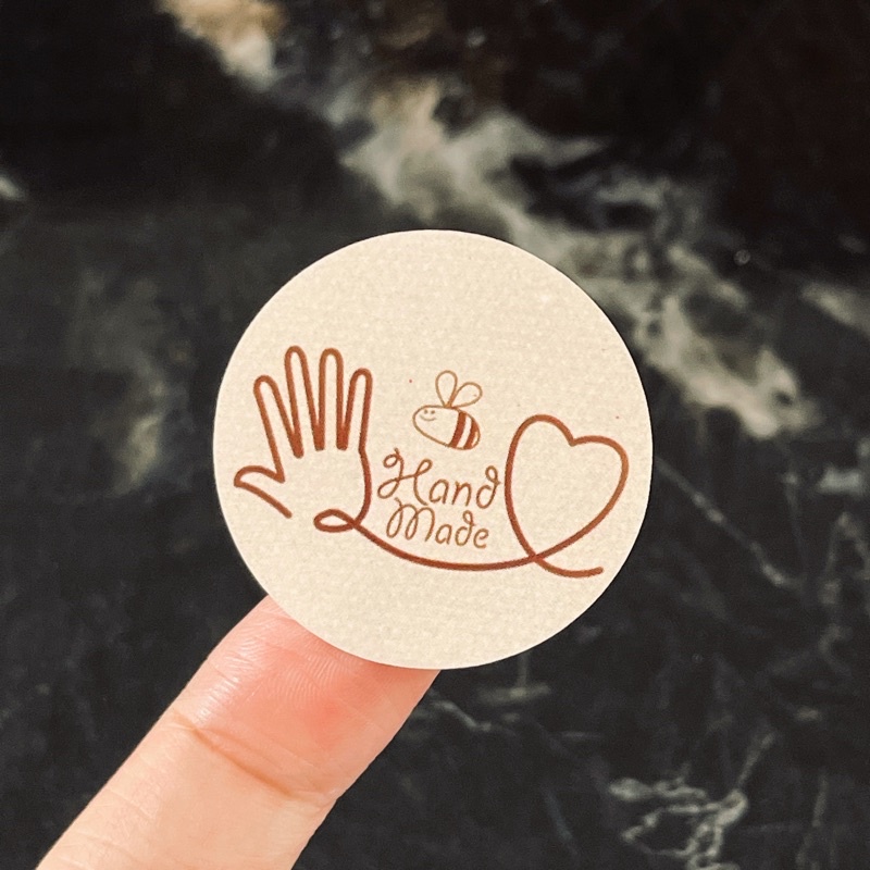 Jual STICKER UCAPAN HANDMADE WITH LOVE THANK YOU 010 | Shopee Indonesia