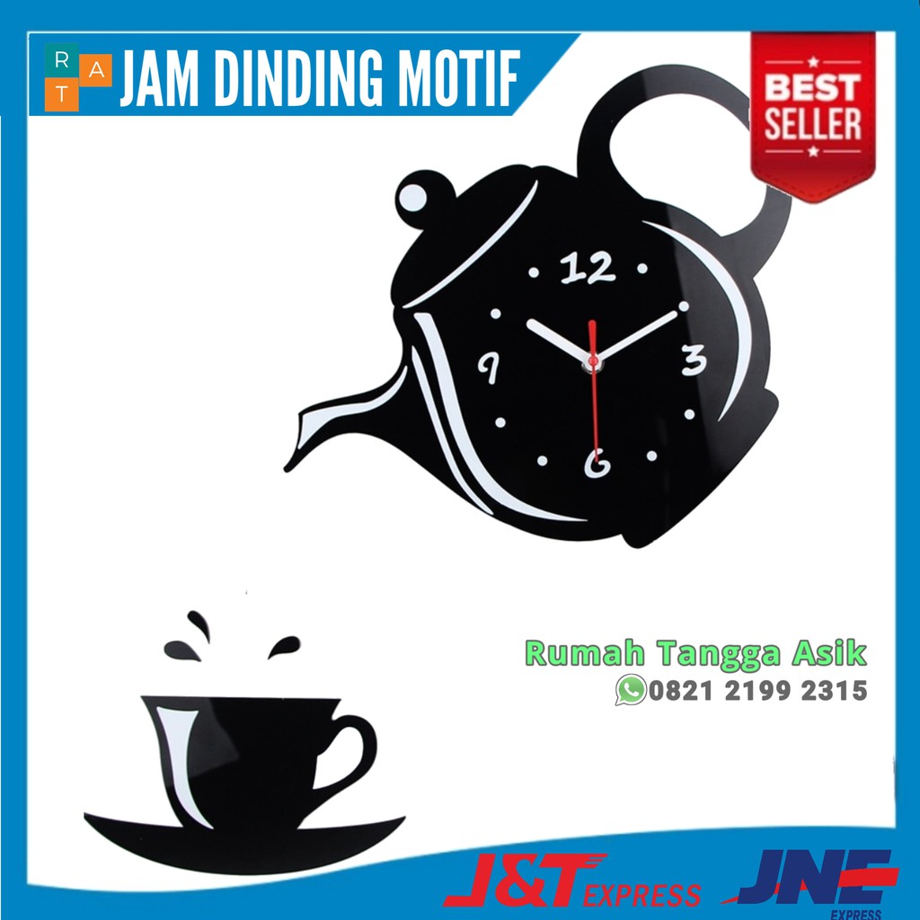Jual Jam Dinding Unik Quartz Creative Design Model Teko Kopi | Shopee Indonesia