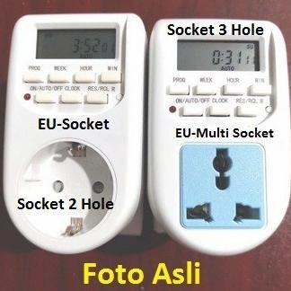 Jual JUAL!JUAL! Programmable Digital Timer Switch Weekly Stop Kontak Minggu 16 Program - Socket ...