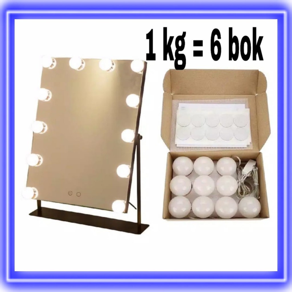 Jual (10 BOHLAM) LAMPU LED MEJA RIAS MAKEUP LED Vanity TUMBLR CERMIN ...