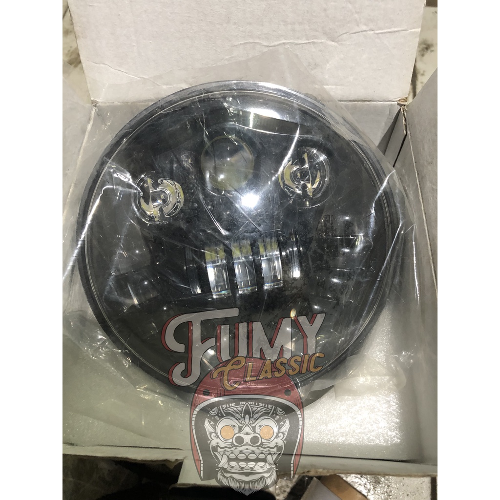 Jual Lampu Daymaker 7inch 19titik dus hitam | Shopee Indonesia