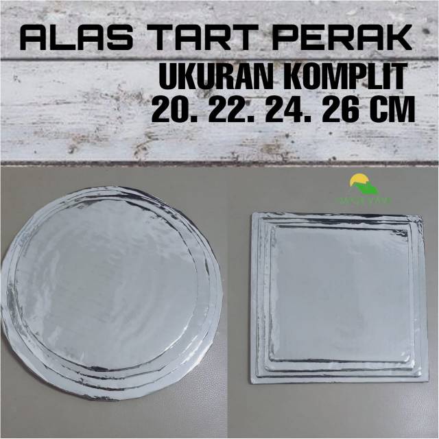 Jual DAPURMAMI Alas Tart Silver Tatakan Kue Tart Perak Tatakan Cake ...