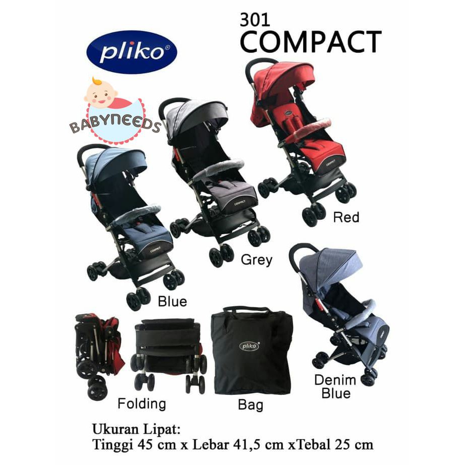 Jual stroller Pliko Compact 301 Cabin Size Stroller Bayi Pliko Compact ...