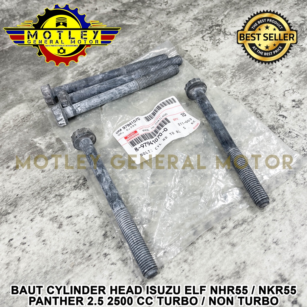 Jual BAUT CYLINDER SILINDER HEAD ISUZU ELF NHR55 NKR55 NHR 55 NKR 55 DAN PANTHER 2.5 2500 CC ...