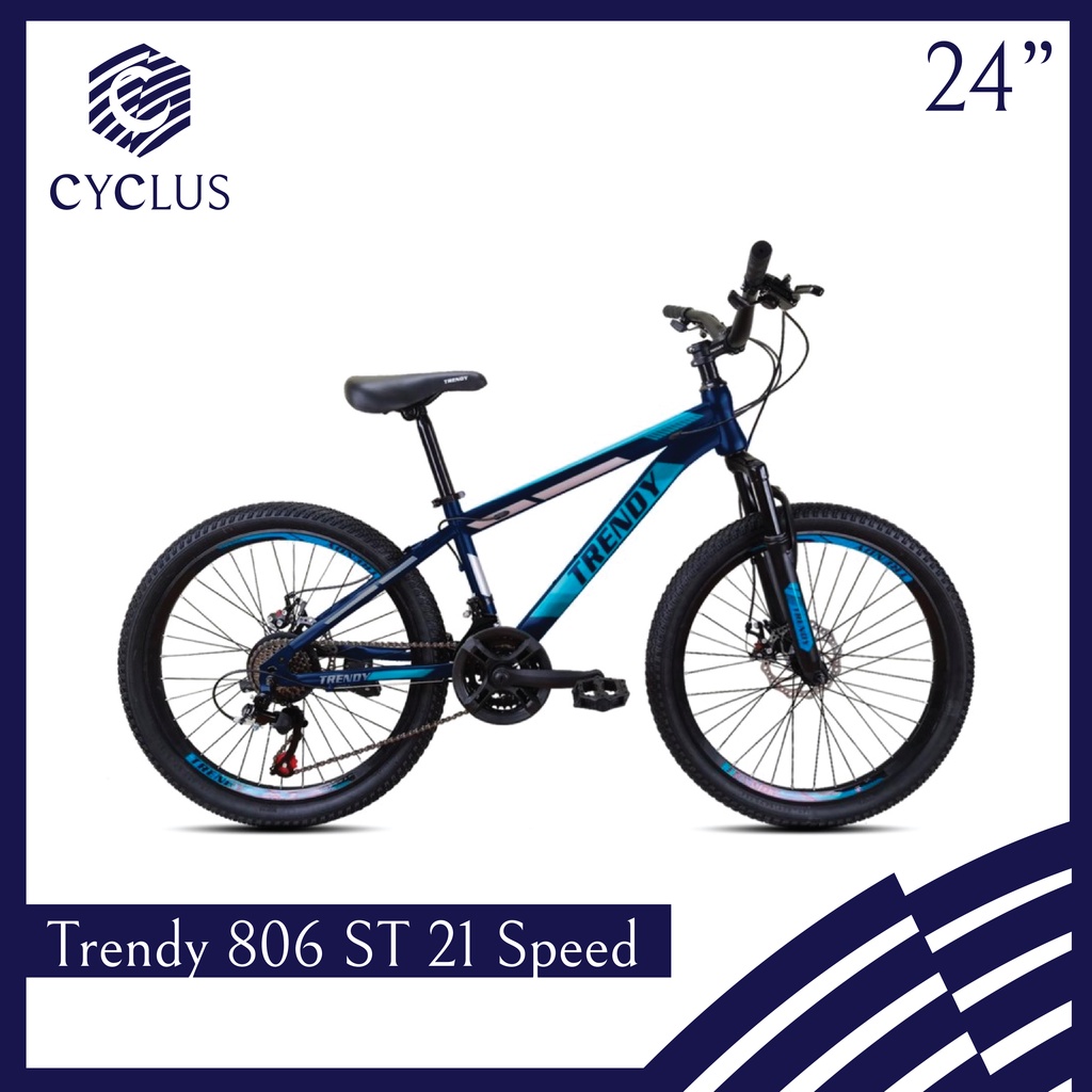 Jual Sepeda Gunung MTB Trendy 806 ST 3x7 21 Speed 24 inch Anak Dewasa | Shopee Indonesia