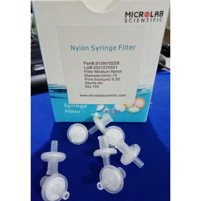 Jual Syringe Filter Hydrophilic Nylon 13mm 0.22um Microlab | Shopee ...
