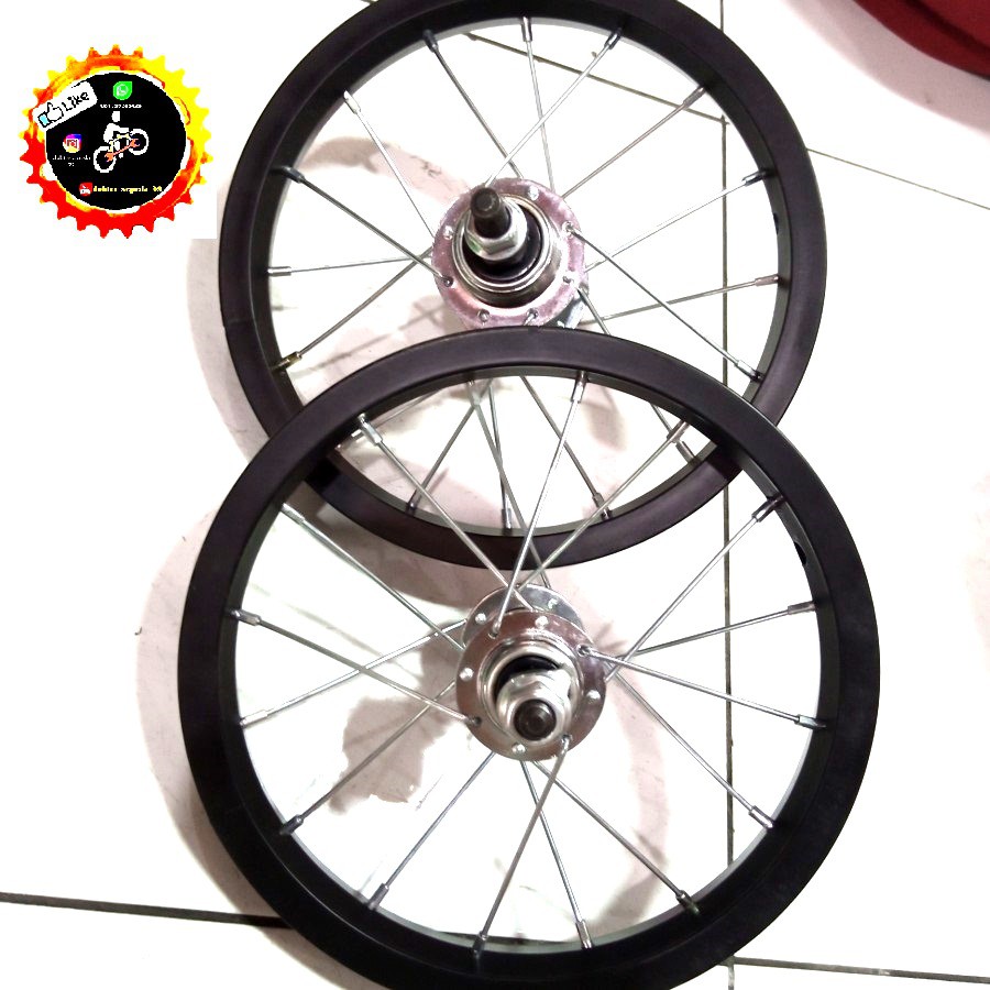 Jual roda velg sepeda anak wheelset 12 mini bmx depan atau belakang ...