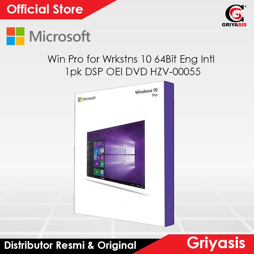 Jual Windows Pro For Wrkstns 10 64bit Eng Intl 1pk Dsp Oei Dvd Hzv
