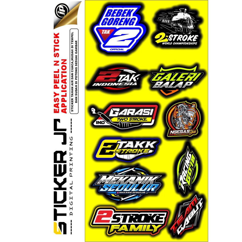 Jual JP Sticker 2 Tak terbaru / sticker bebek goreng / sticker two ...