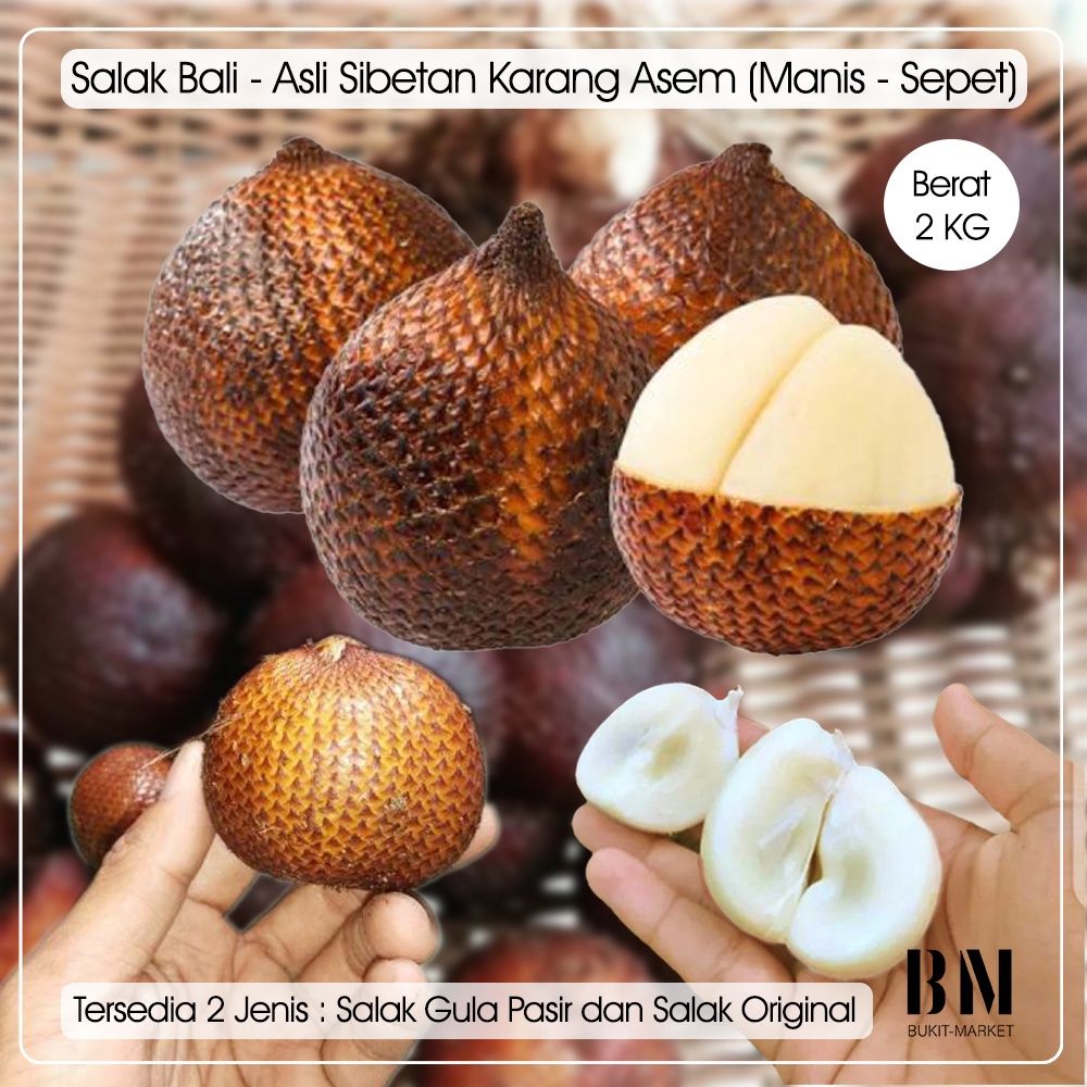 Jual Salak Bali Buah Gula Pasir Asli Super Kualitas Kelas 1 Manis Asam ...