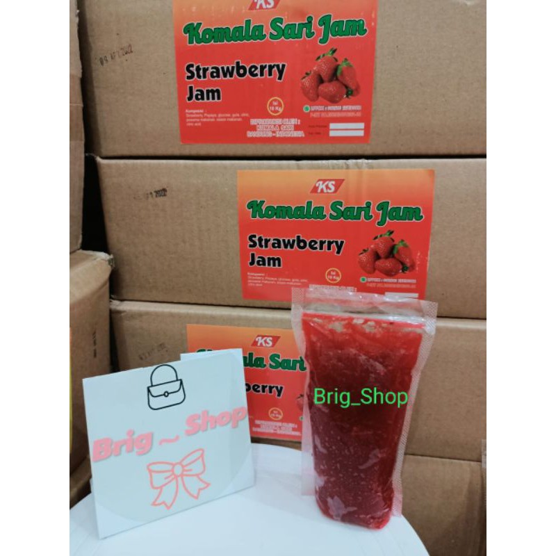 Jual 10kg selai stroberry strawberry isian roti goreng bolu gulung ...