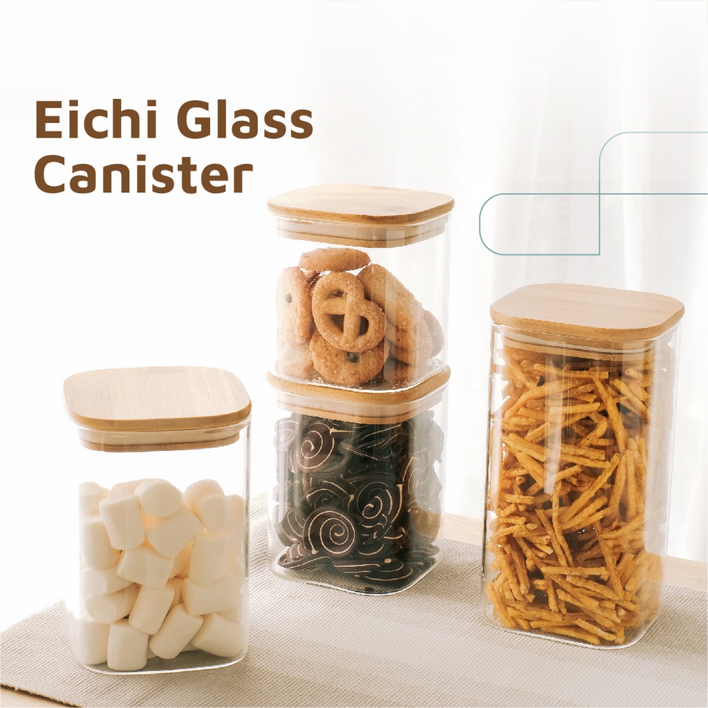 Jual Toples Kaca Kotak Aesthetic / Toples Gula / Toples Susu / Toples ...