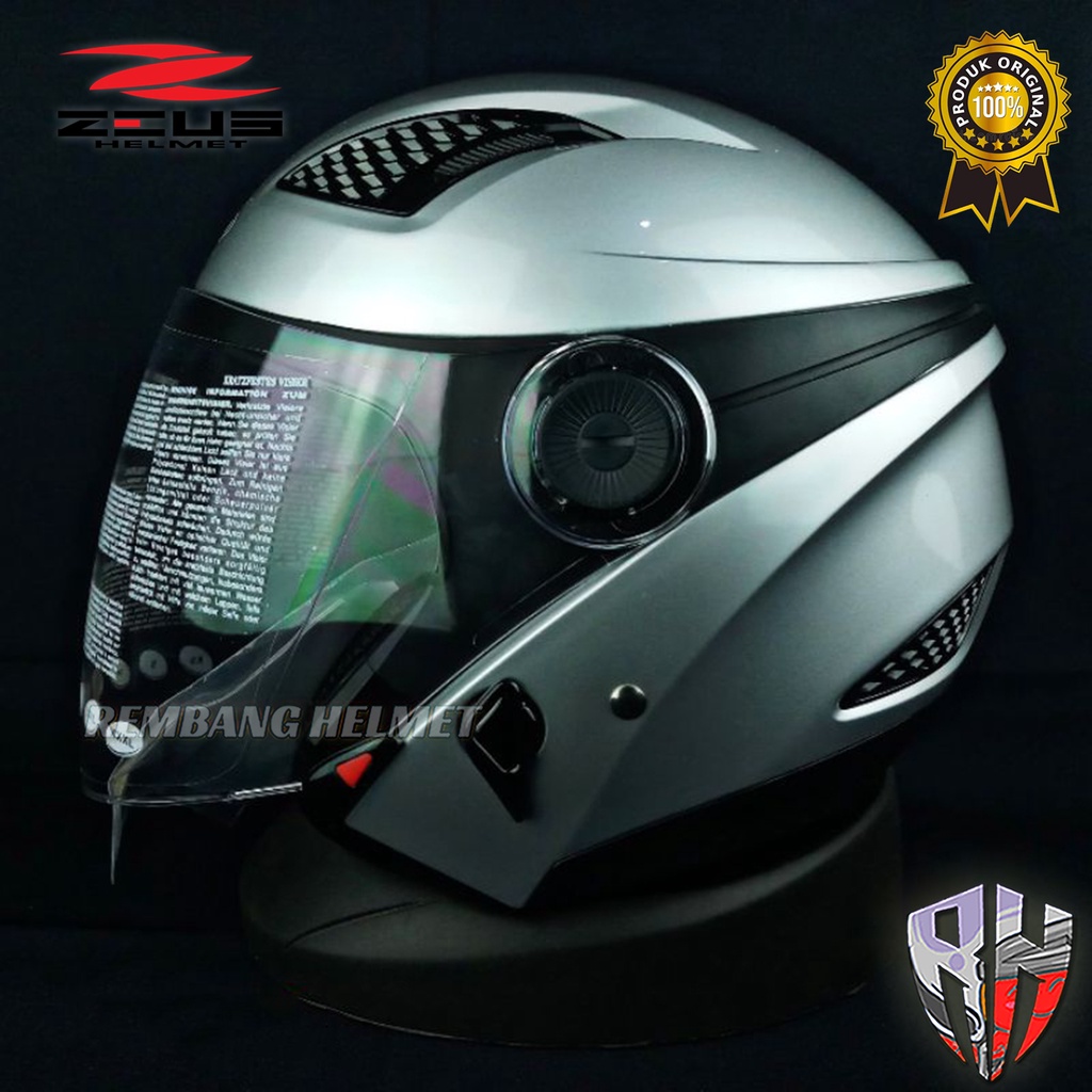 Jual HELM ZEUS ZS-610 SOLID ORIGINAL SILVER | Shopee Indonesia