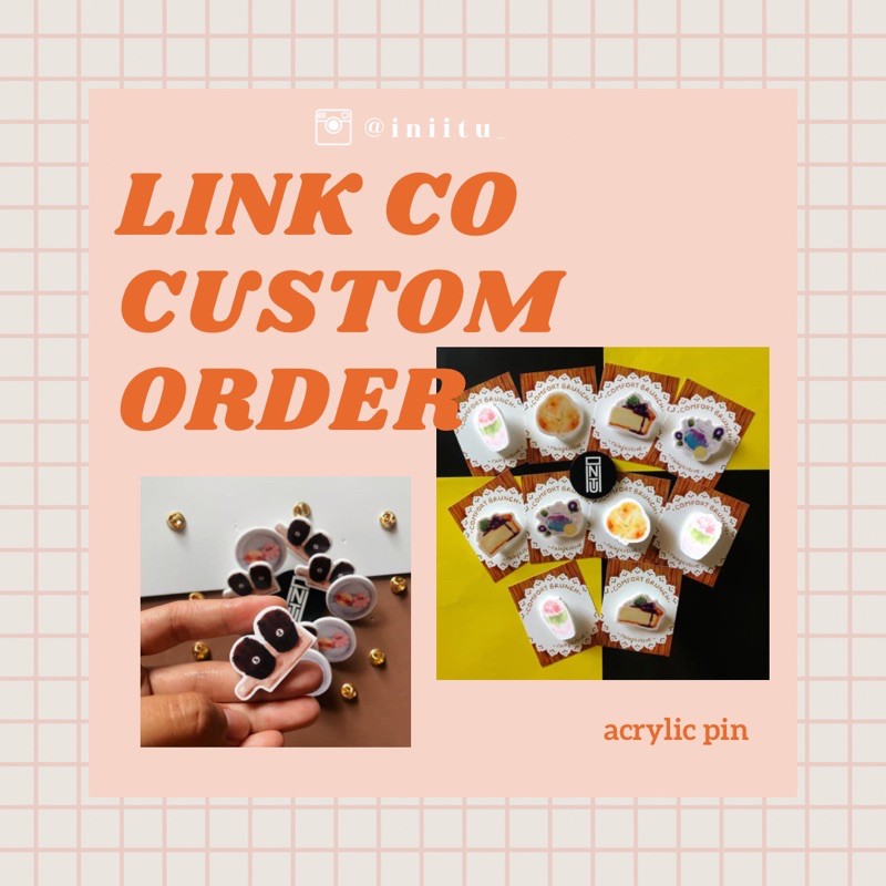 Jual @iniitu • Custom Order Acrylic & Mdf, Resin Pin | Stacked Wooden ...