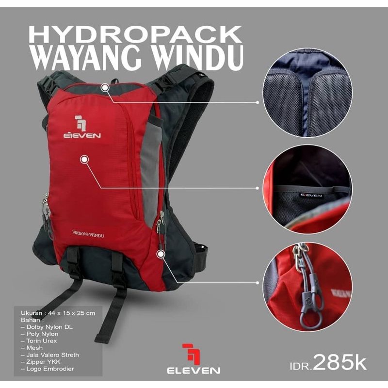 Jual ELEVEN Tas ransel Sepeda Hydropack Wayang Windu | Shopee Indonesia