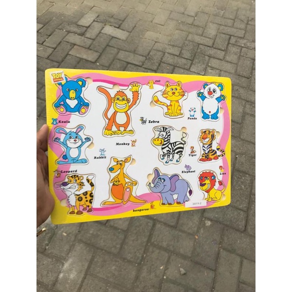 Jual Mainan Edukasi Puzzel Kayu Animal Dan Angkaa Murah | Shopee Indonesia