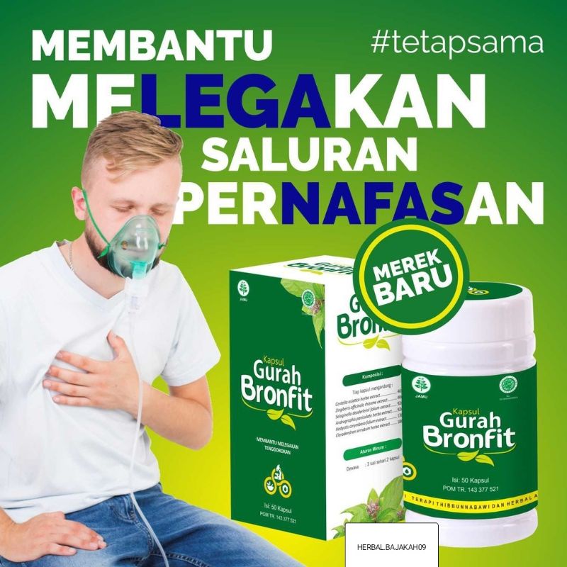 Jual TERLARIS KAPSUL GURAH BRONFIT ISI 30 KAPSUL OBAT PERNAFASAN FLU ...