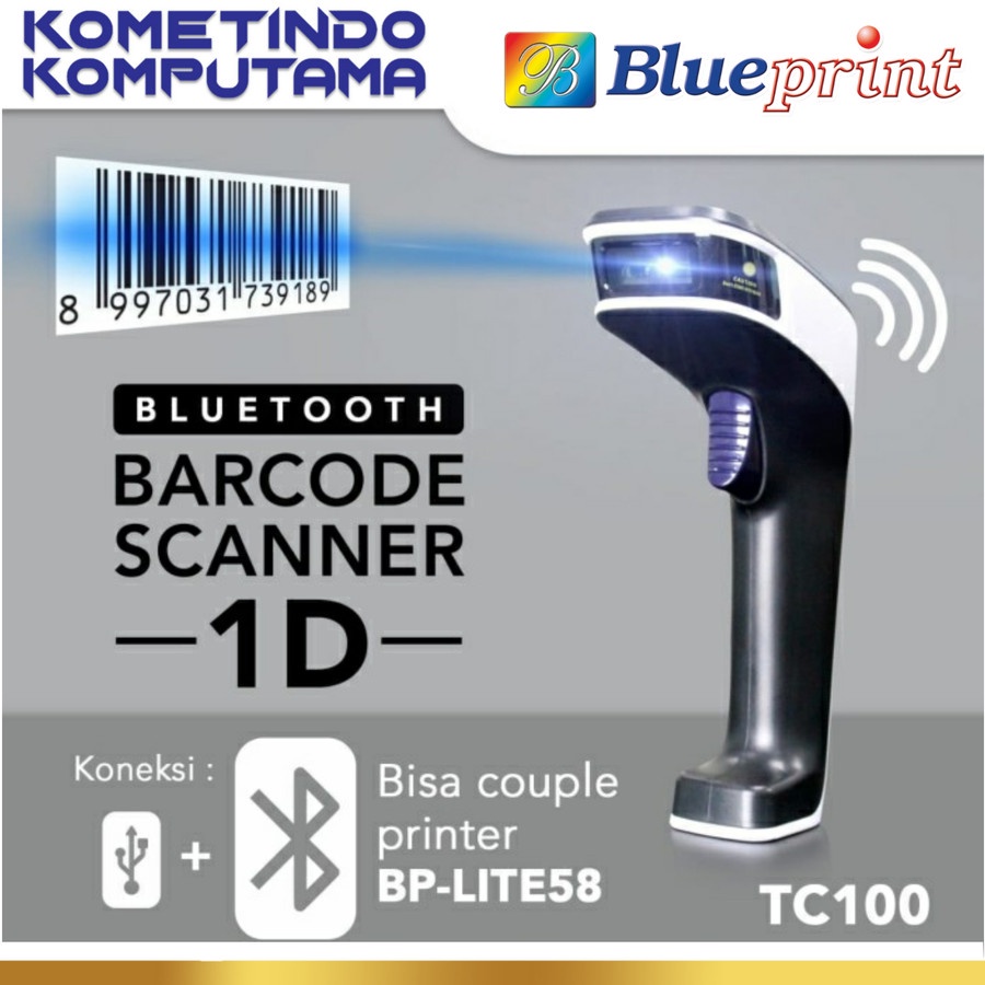 Jual BP-TC100 BARCODE BLUETOOTH INFRARED SCANNER 1D LITE-BLUEPRINT TC100 | Shopee Indonesia