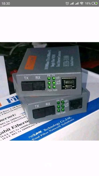 Jual Media Converter Fiber Optik single mode lan rj45 gigabye FO MC HTB ...