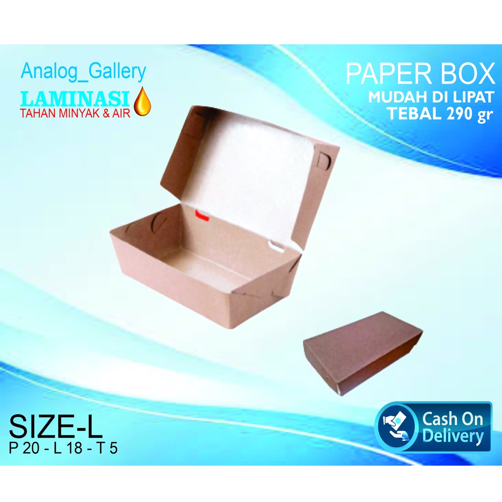 Jual LUNCH BOX PAPER ( isi 50 ) BOK KOTAK box makanan bok set bok ...