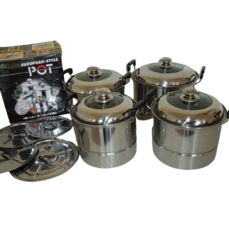 Jual Panci susun steamer saito european style pot/ panci kukusan saito ...