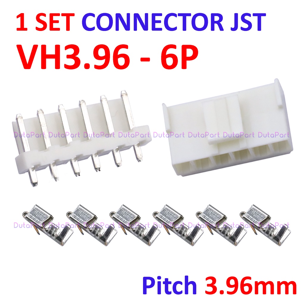 Jual 1 SET Connector JST VH3.96 - 6P - Male Female Pin Kaki Lurus 3.96mm | Shopee Indonesia
