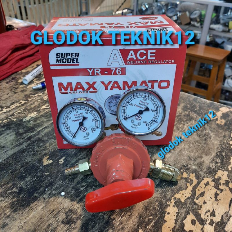 Jual REGULATOR ACCTILINE MAX YAMATO / REGULATOR GAS ACCTYLINE YAMATO YR - 76 / WELDING REGULATOR ...
