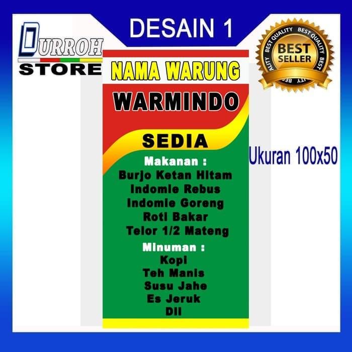 Jual Spanduk Banner Warmindo Versi Vertikal | Shopee Indonesia