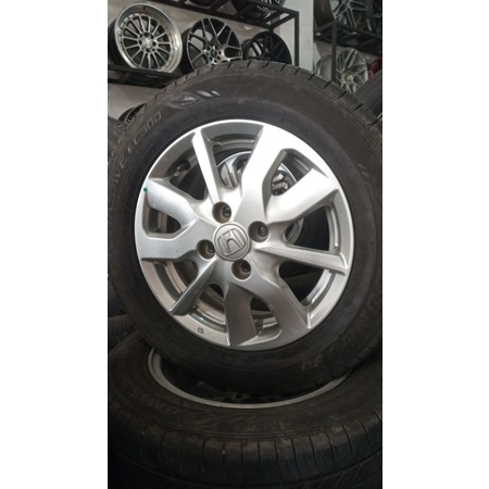 Jual velg OEM Honda Brio new ring 14 pcd 4*100 plus ban dunlop 175 65 R14 | Shopee Indonesia
