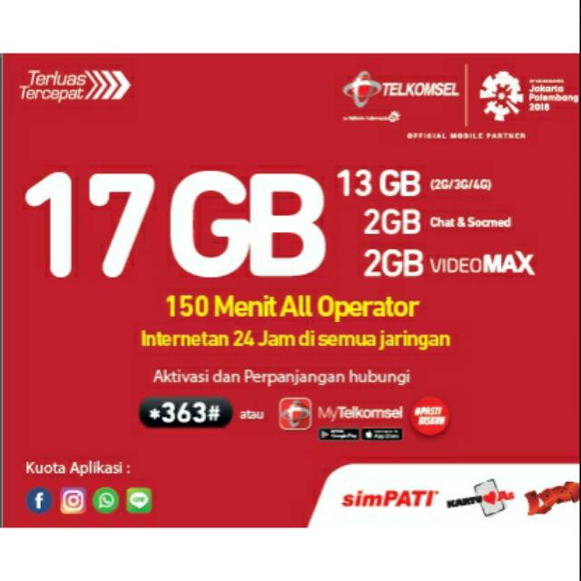 Jual Kartu kuota Simpati 17 Gb | Shopee Indonesia
