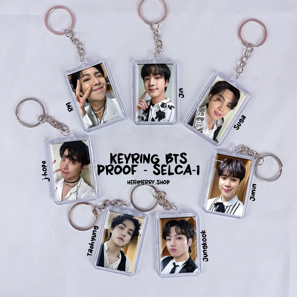 Jual Gantungan Kunci Akrilik BTS PROOF SELCA Unofficial 2 Sisi - Merchandise KPOP Keychain Ganci ...