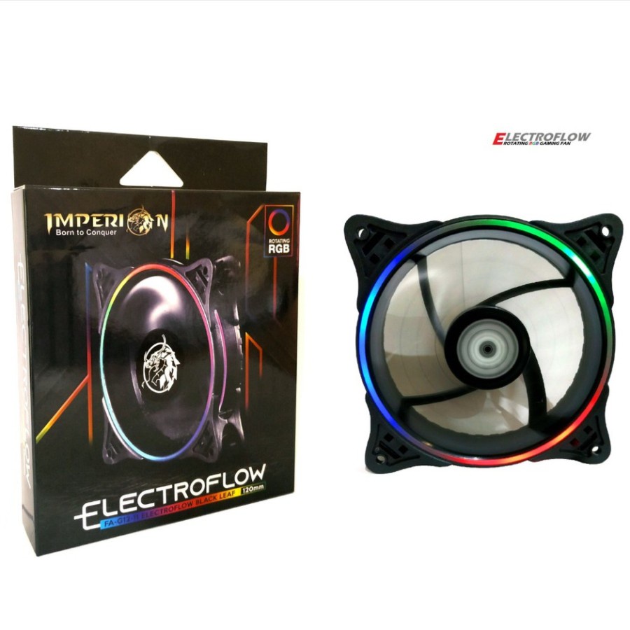 Jual Imperion Fan Gaming RGB Electroflow | Shopee Indonesia