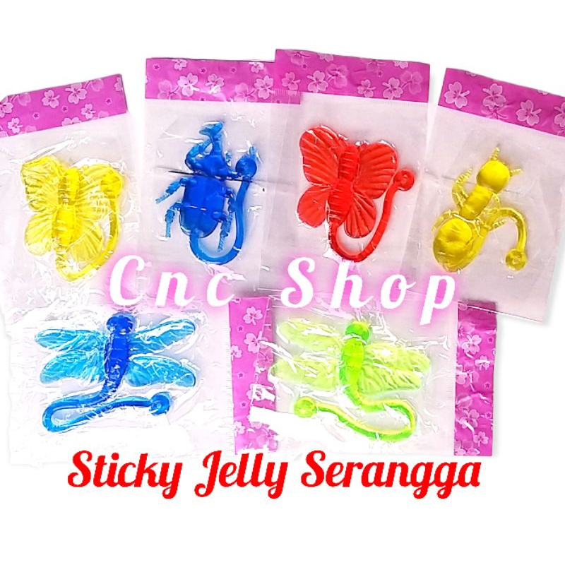 Jual Mainan Sticky Jelly Serangga Warna / Hewan Laut Warna Kupu2 Capung ...