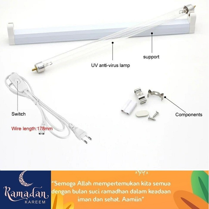Jual LAMPU UVC STERILIZER 8W T5 / UV GERMICIDAL OZONE KAP SET OSRAM - FULLSET | Shopee Indonesia