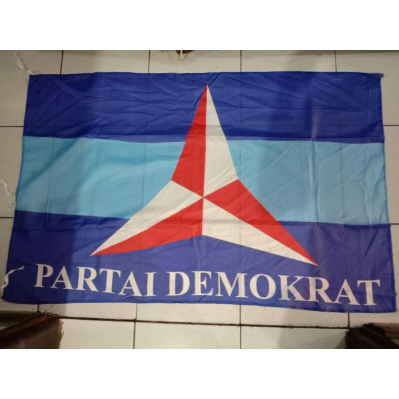 Jual bendera partai DEMOKRAT uk 60x90 isi 100pcs | Shopee Indonesia