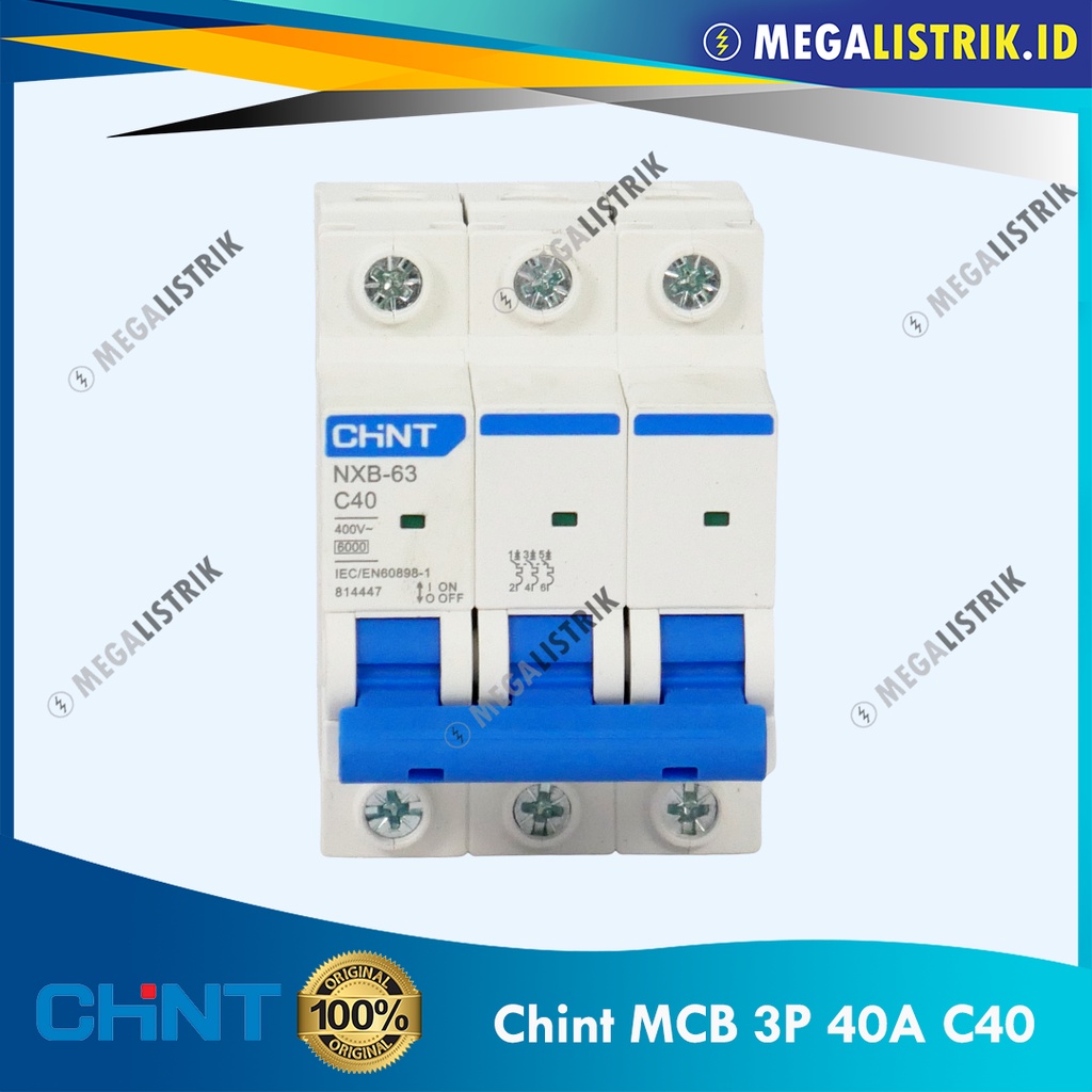 Jual CHINT MCB 3P 40A / 3 PHASE 40 AMPERE / 40 A 6KA SNI NXB-63 C40 | Shopee Indonesia