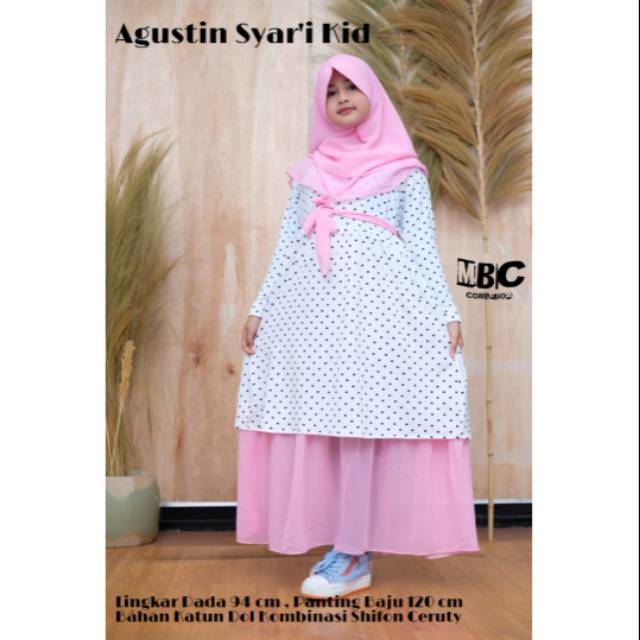 Jual MBC COLLECTION_GAMIS ANAK AGUSTIN SYAR'I KID PREMIUM QUALITY ...