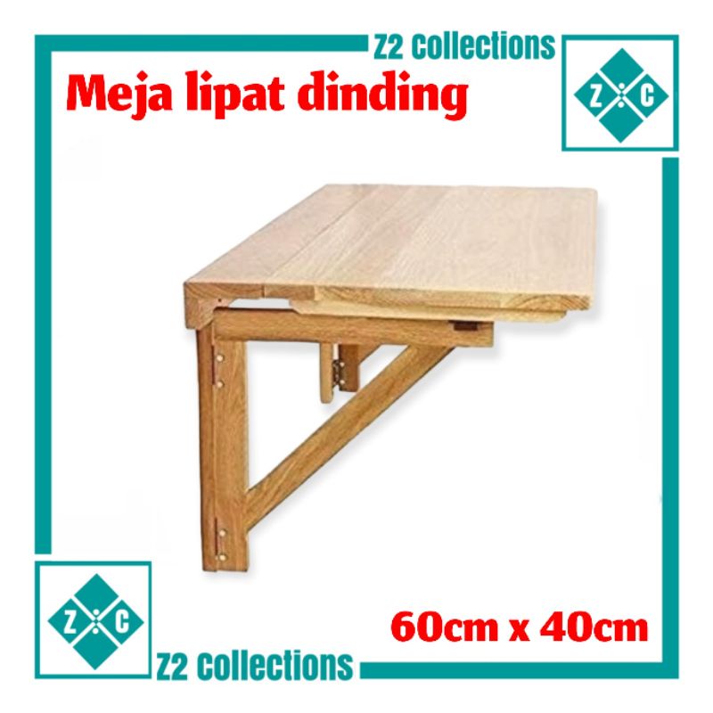 Jual Meja Lipat Kayu Tempel Dinding 60x40cm Meja Portable Meja Tempel ...