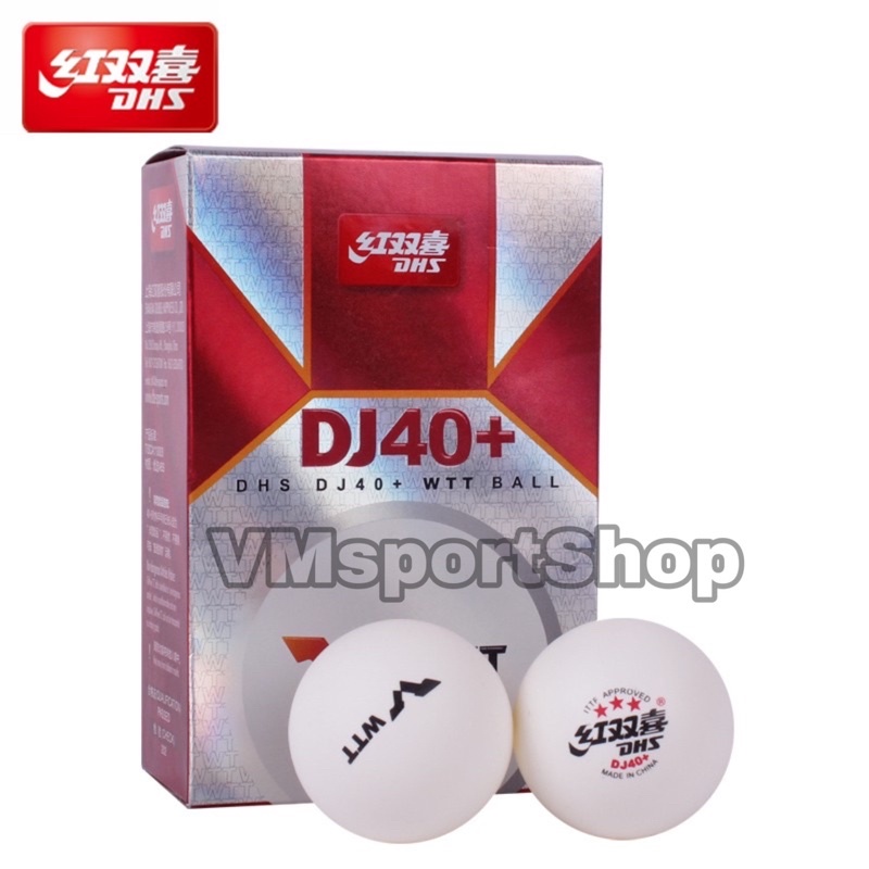 Jual DHS WTT DJ40+ 3 Star ITTF World Table Tennis - Bola Pingpong Bintang | Shopee Indonesia