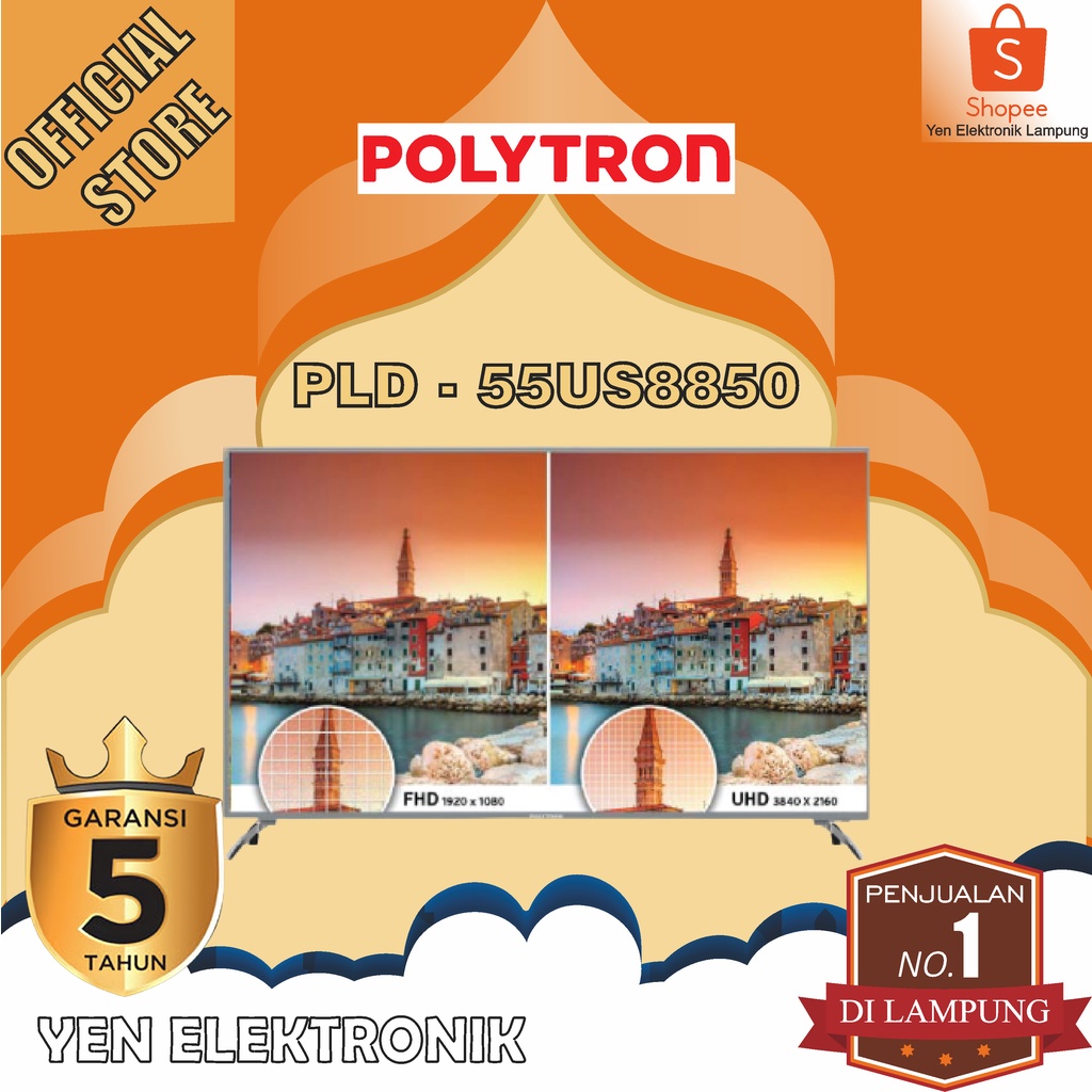 Jual POLYTRON PLD 55US8850 4K UHD LED TV 55 inch Garansi Resmi 5 Tahun ...