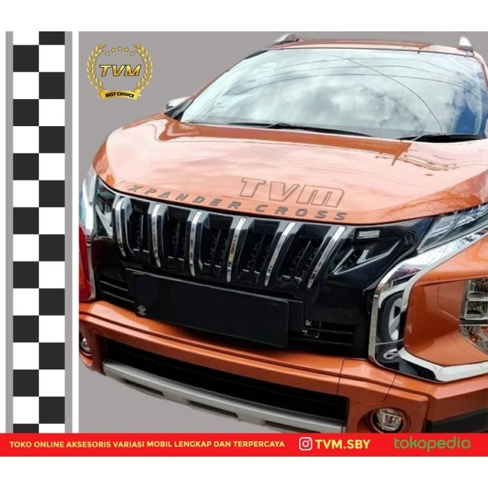 Jual Front Grill depan apollo black glossy xpander cross | Shopee Indonesia