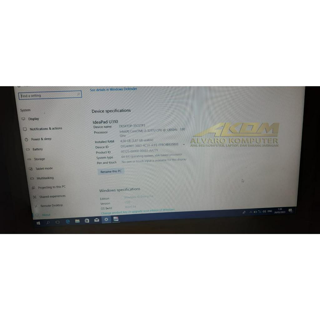 Jual Laptop Lenovo Ideapad U310 core I3 ram 4gb Hdd 500gb | Shopee Indonesia