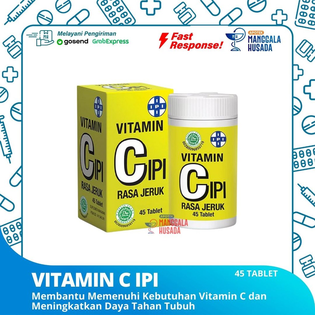 Jual VITAMIN C IPI RASA JERUK @ 45 TABLET | Shopee Indonesia